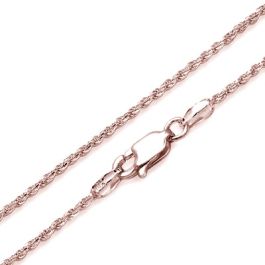 Rose Plated Sterling Silver DC Rope Chain