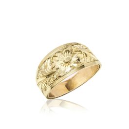 14KT Gold Hawaiian Tapered Ring